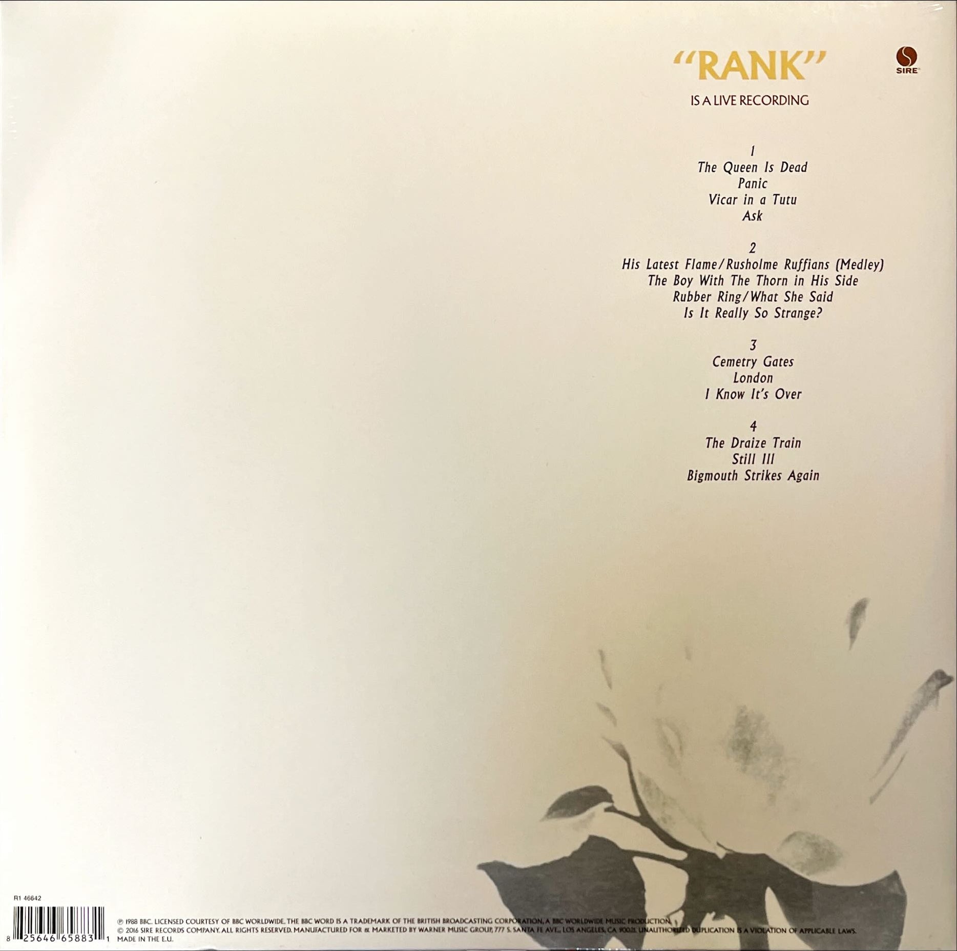 The Smiths - Rank (Vinyl 2LP)[Gatefold] — Record Exchange