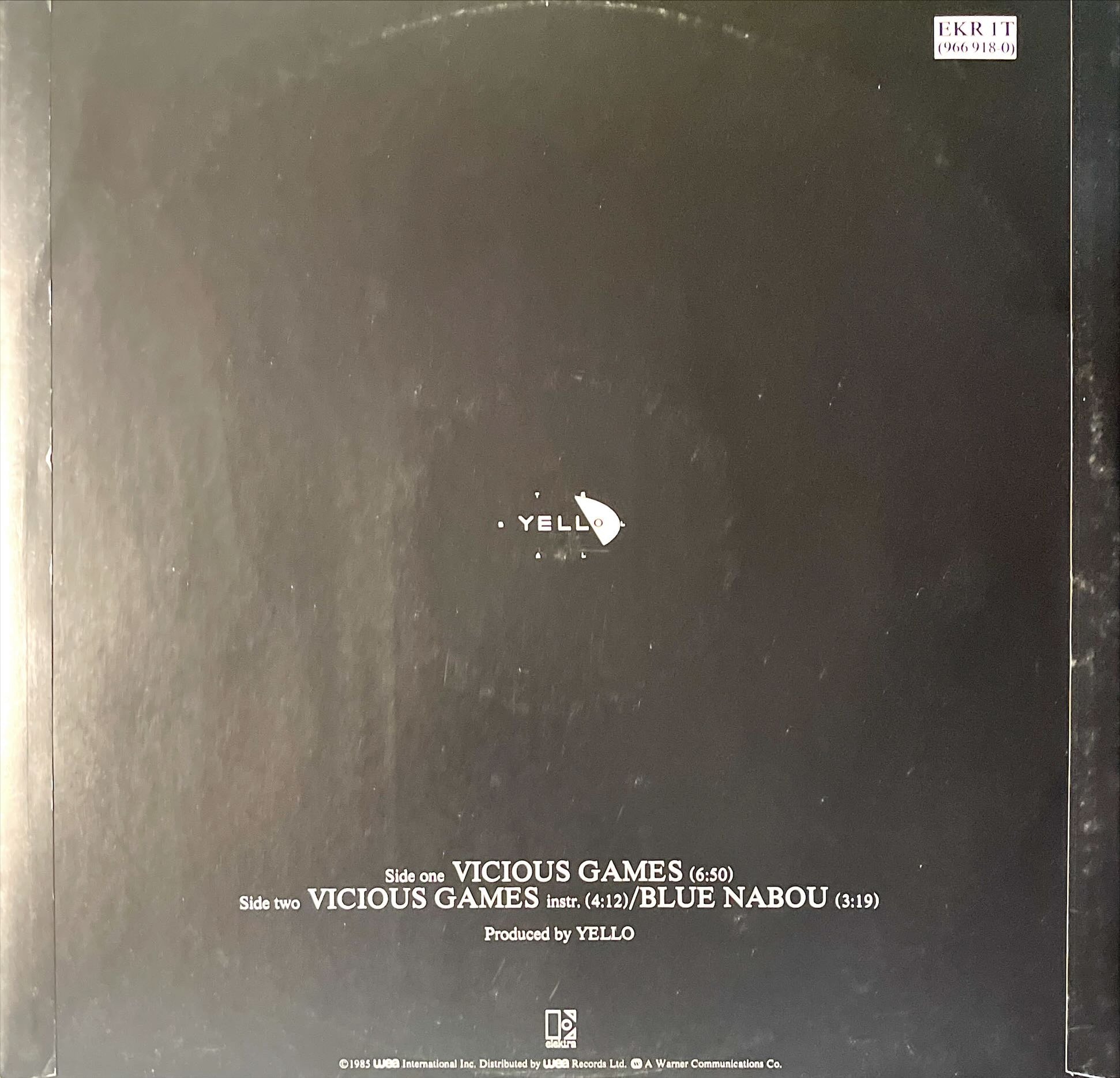 Yello - Vicious Games (12" Single) — Record Exchange