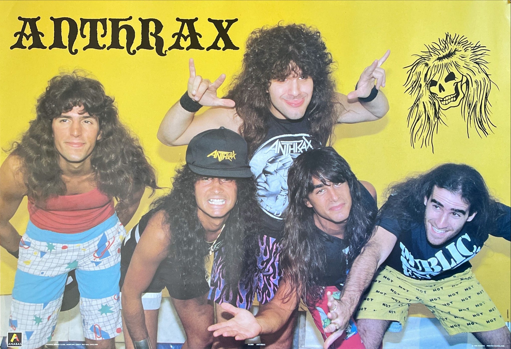 Anthrax - Band Members (Vintage Poster) — Record Exchange